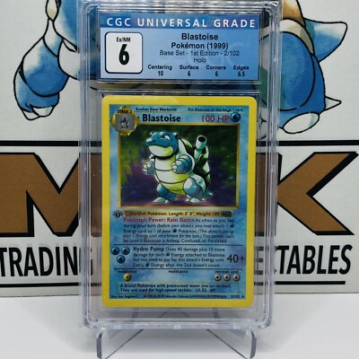 Blastoise Holo 1st Edition Base Set 2/102 CGC 6 Thick Stamp HOLY GRAIL ...
