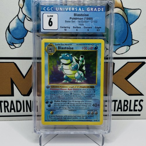 Blastoise Holo 1st Edition Base Set 2/102 CGC 6 Thick Stamp HOLY GRAIL ...