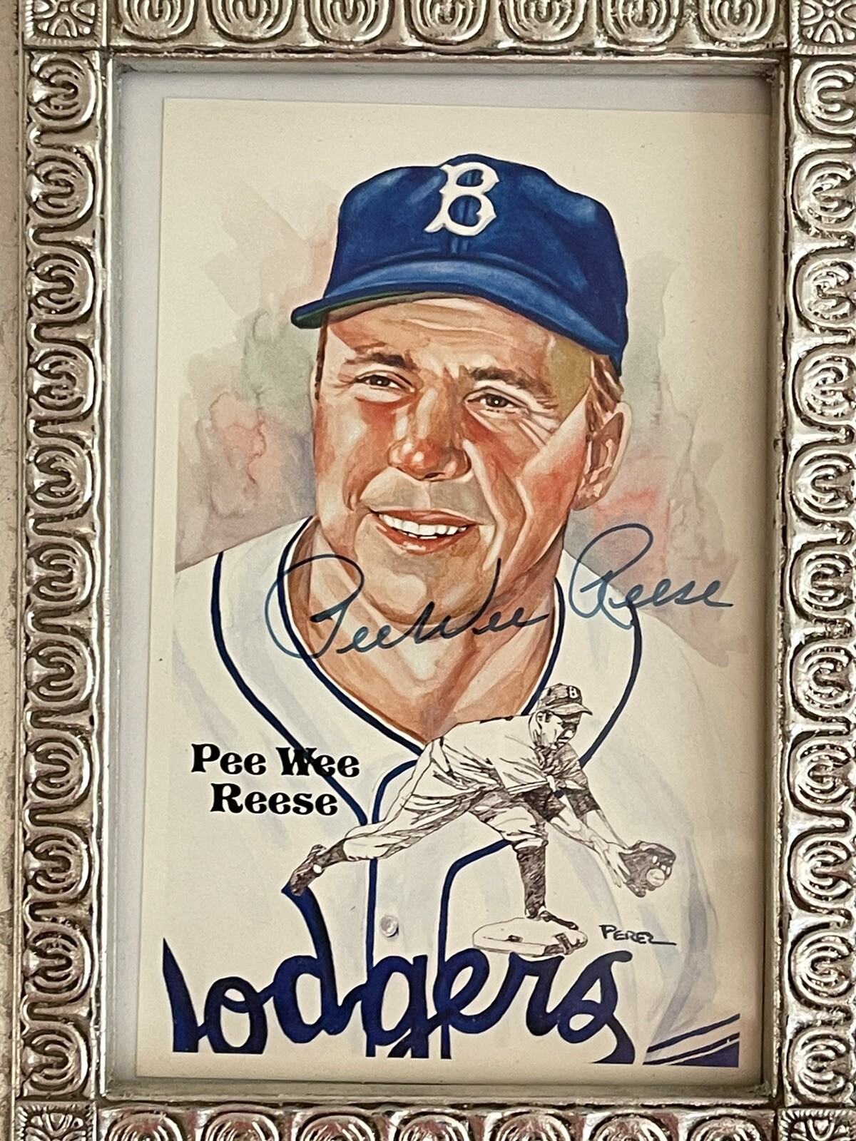 Pee Wee Reese H.O.F. Baseball Autograph/Signed on his Perez-Steele ...