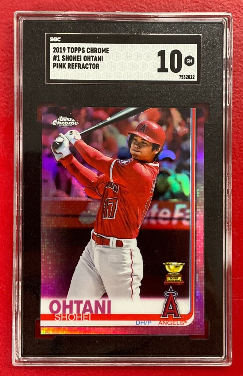 2019 Topps Chrome Shohei Ohtani Rookie Cup Pink Refractor #1 SGC 10 ...