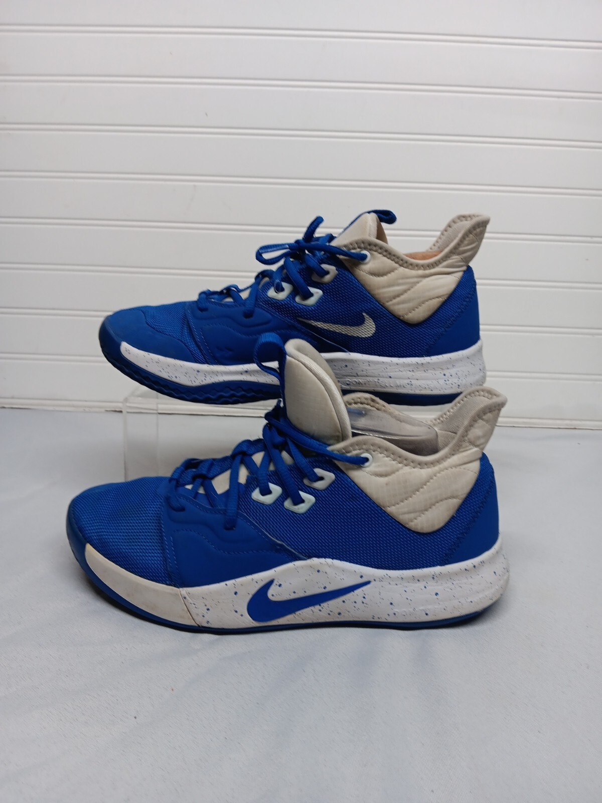 NIKE PAUL GEORGE PG3 TB Blue White Shoes Men Size 8.5 CN9512-405 Game ...
