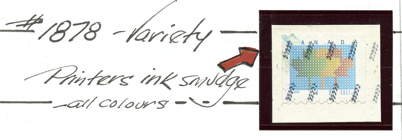 LOT 19855 USED 1878 : INK SMUDGE PRINTING ERROR VARIETY | eBay