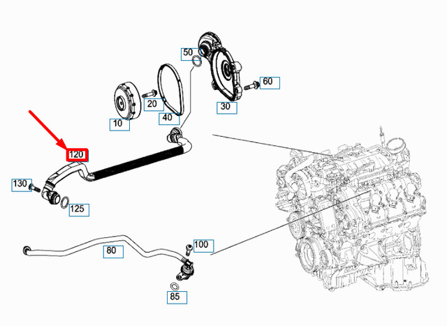 Mercedes-Benz E W212 2014 Vacuum Hose Brake Booster A2760180312 Petrol ...