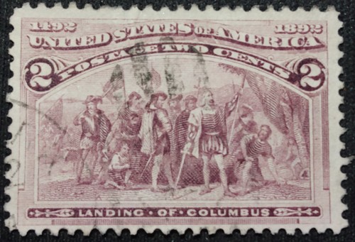 1893 US 🇺🇸 Columbus Landing 2c Stamp Sc#231 FREE2Ship w/Tracking!(S996 ...