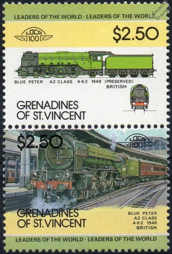 1948 LNER Blue Peter Peppercorn Class A2 4-6-2 No.60532 Train Stamps ...