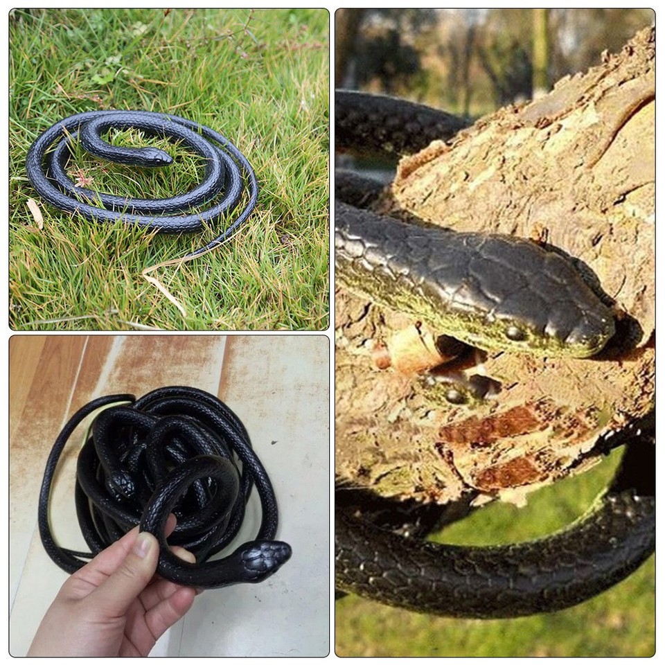 1PC Halloween Simulation Snake Toy Trick Props Lifelike Snake Plaything ...