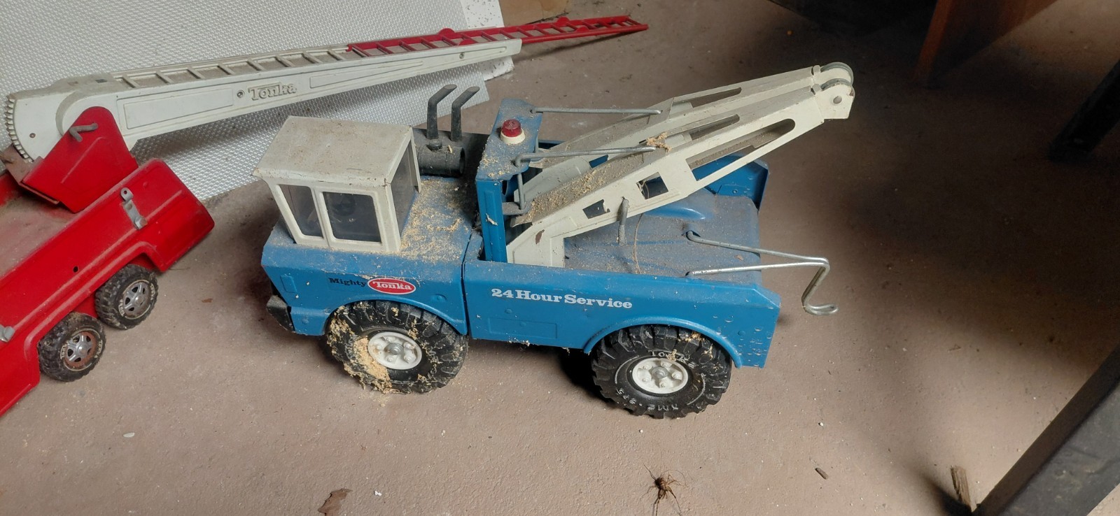 Vintage 1970s Mighty Tonka Double Boom Wrecker AA Tow Truck | eBay