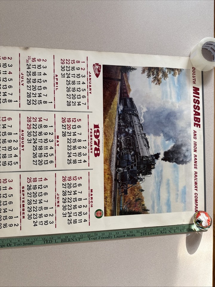 1978 Duluth Missabe & Iron Range Railroad calendar Mallet Engine 36 ...
