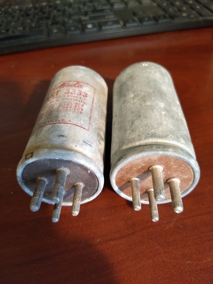 2 BENDIX / MOTOROLA Electron Metal Can Radio Vibrator tubes 4 Pin ...