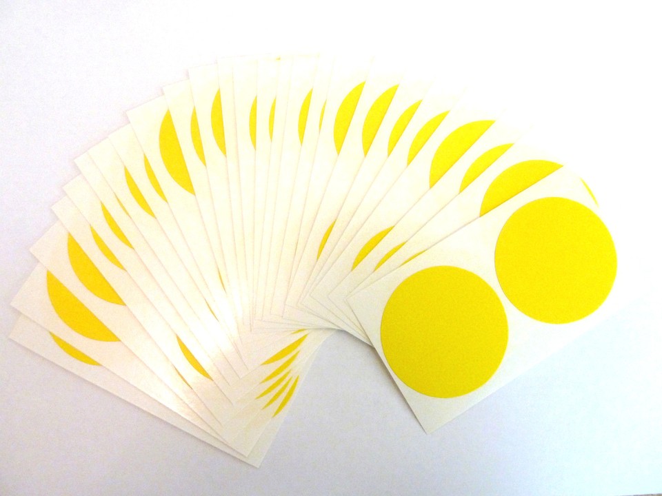 50mm (2 inch) Round Stickers Coloured Circles Circular Sticky Labels 42 ...