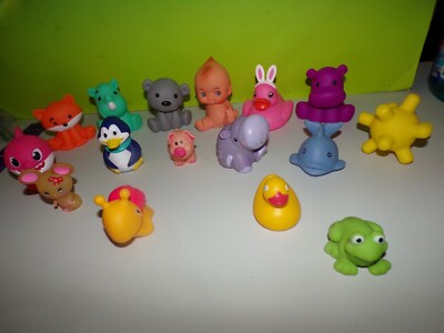 HUGE LOT RUBBER ANIMALS+ Nuby Little Squirts Penguin 3" 2010 MUNCHKIN ...