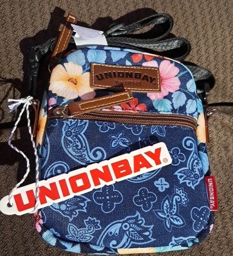 NEW Union Bay Crossbody Camera Backpack Purse Bag Slate Blue Floral ...