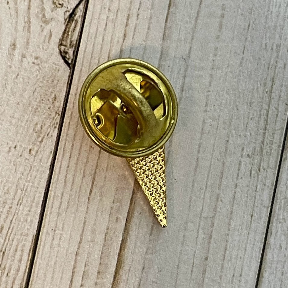 Ice Cream Cone Lapel Pin White Vanilla Small Size | eBay