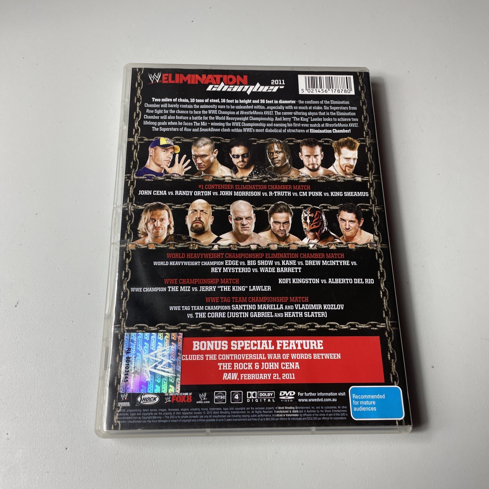 WWE Elimination Chamber 2011 Edge Dvd Region 4 Vgc Free Postage | eBay