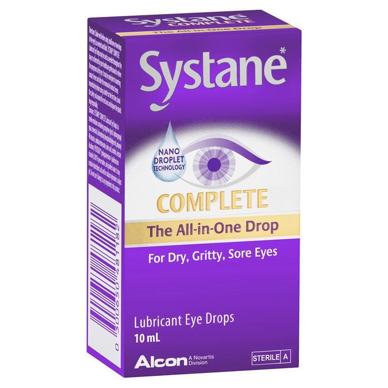 Systane Complete Lubricant Eye Drops 10ml All-in-one Drop for Dry FREE ...