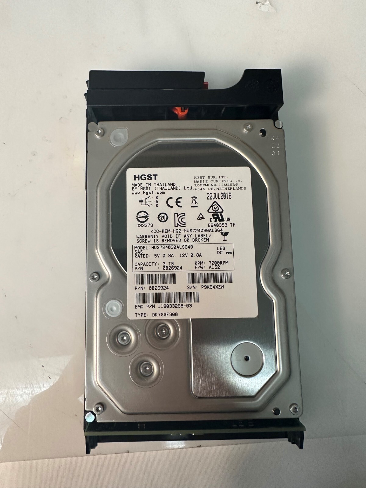 005032934 - EMC 3TB 7200 RPM SAS 3.5" HDD for DD2500 12 bay base ...