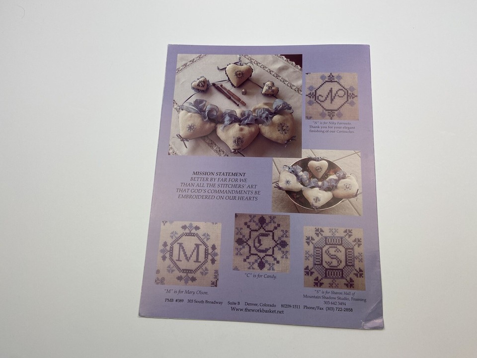 The Workbasket Cartouches Counted Cross Stitch Pattern Sampler | eBay