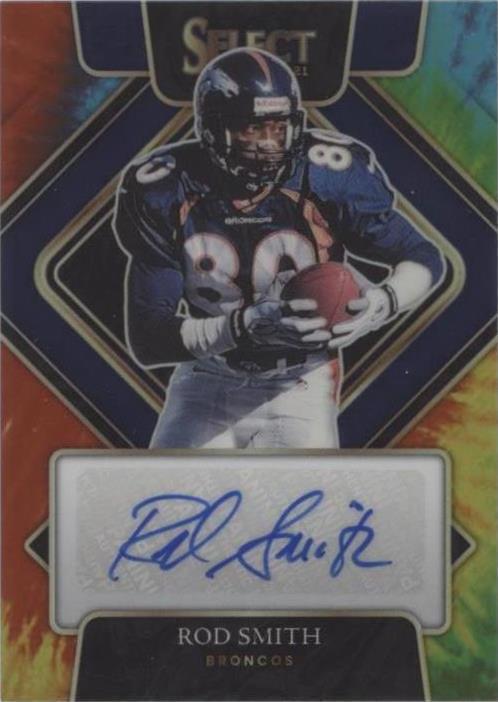2021 Panini Select - Signatures Rod Smith #SIP-RSM Tie-Dye Prizm /25 ...