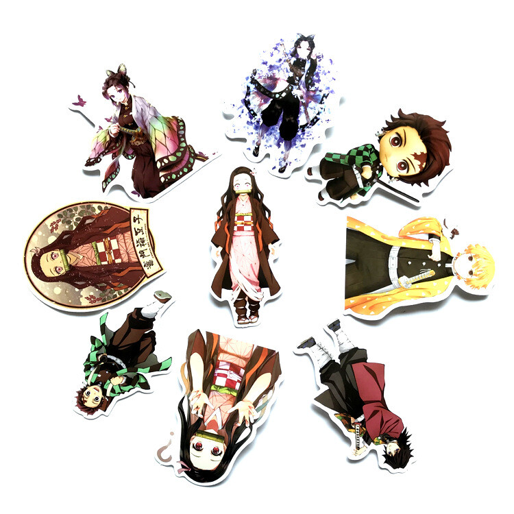 50 Pcs Demon Slayer Kimetsu no Yaiba Stickers Skateboard/Luggage/Laptop ...
