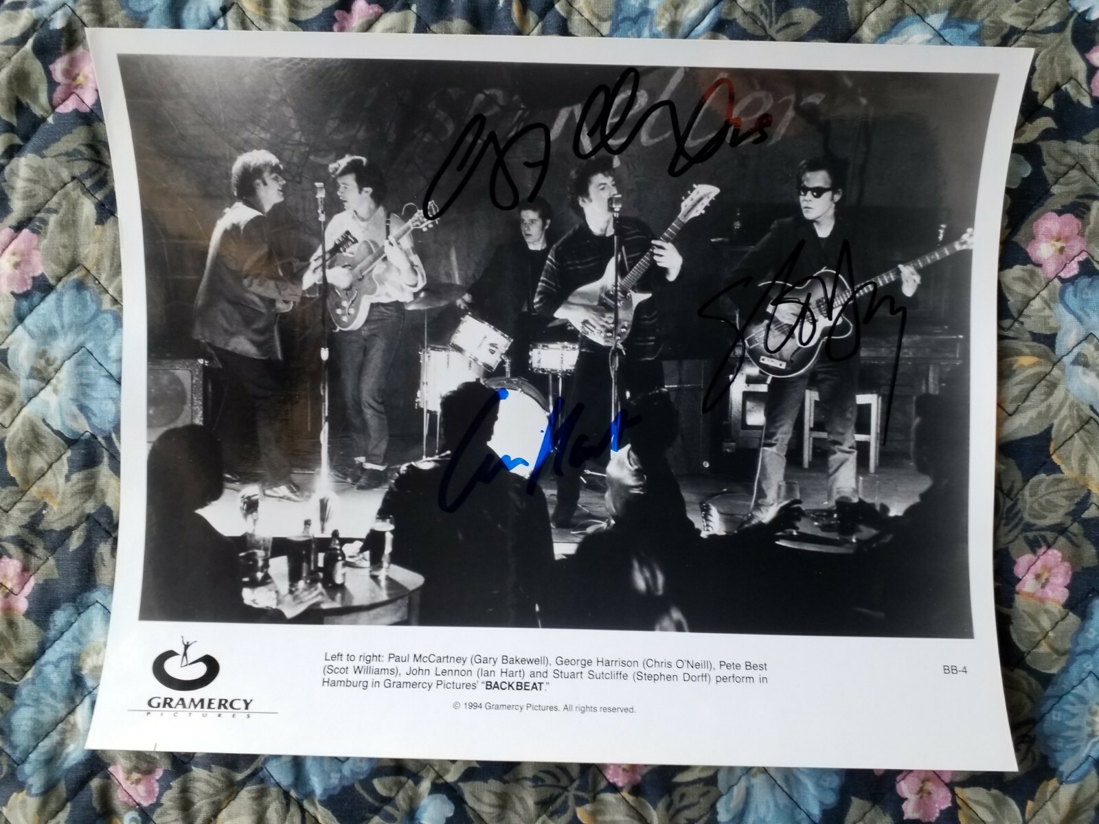 STEPHEN DORFF - SCOT WILLIAMS - IAN HART - as the Beatles - SIGNED ...