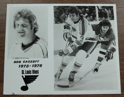 Vintage 70s St. Louis Blues Bob Gassoff Press Photo 8x10 NHL Hockey ...