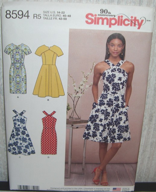 Women Summer Dress Sewing Pattern 8594 Simplicity Size 14-22 for sale ...