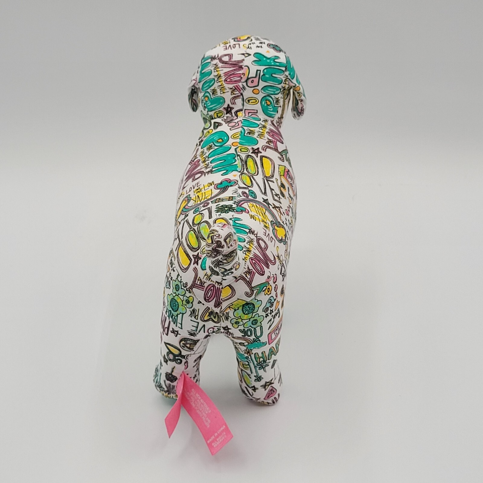 Victoria’s Secret PINK Graffiti Dog Plush Doodle Dog Stuffed Animal Toy ...