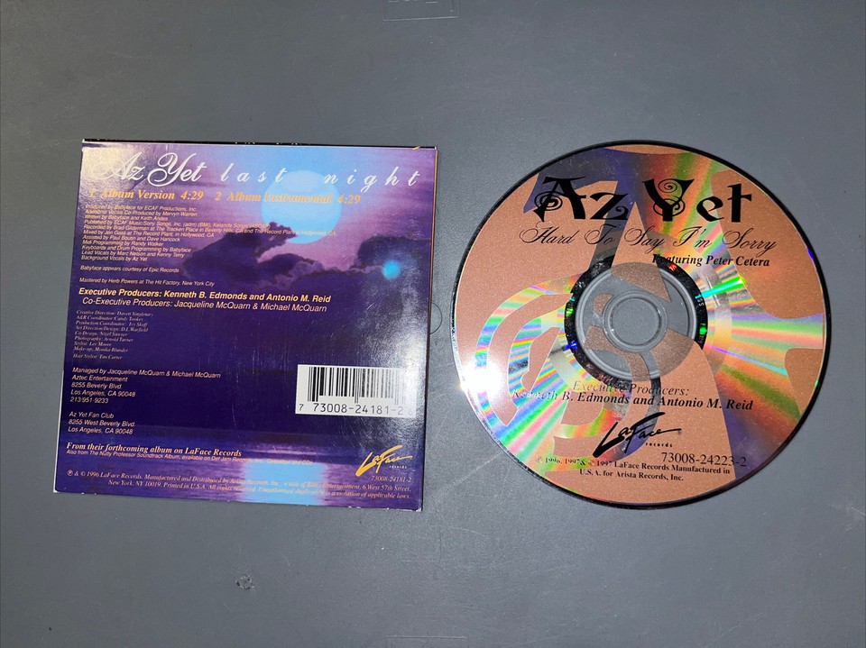 Last Night [Single] by Az Yet (CD, Jul-1996, LaFace) 12 730082418126| eBay