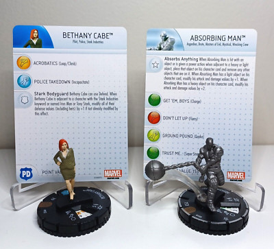 Heroclix: Bethany Cabe #102 / Absorbing Man #103 - Invincible Iron Man ...