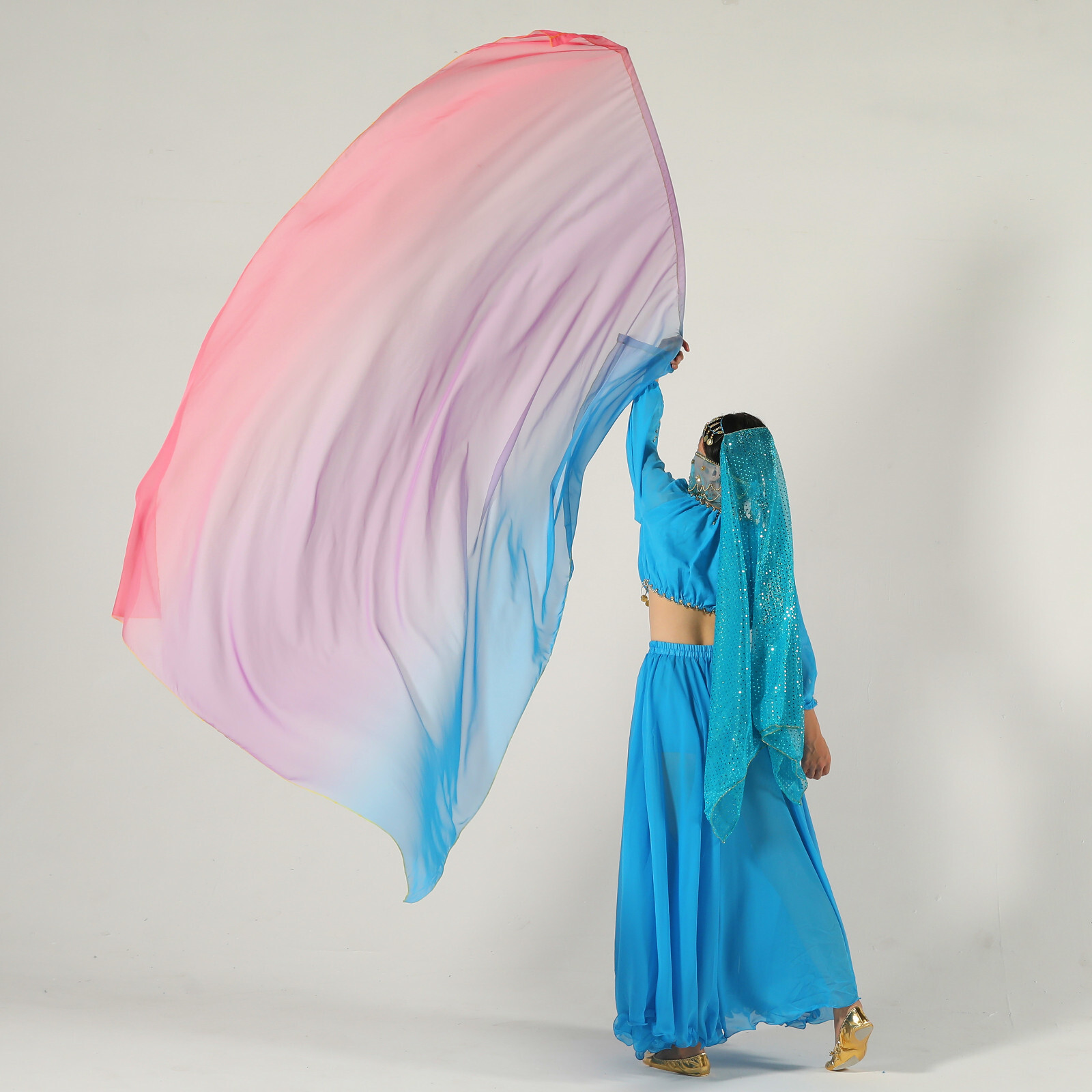 Chiffon Rectangular Praise Dance Flex Flags Sets Worship Church Flags ...