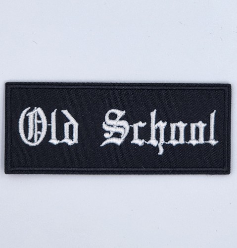 "OLD SCHOOL" BIKER HARLEY DAVIDSON VEST PATCH IRON ON SEW ON JACKET | eBay