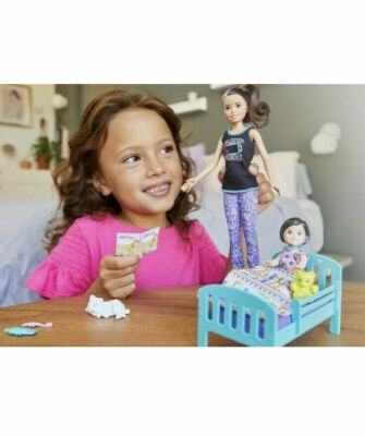 Barbie Skipper Babysitters Inc Sleepover Bedtime Playset - Toddler Doll ...