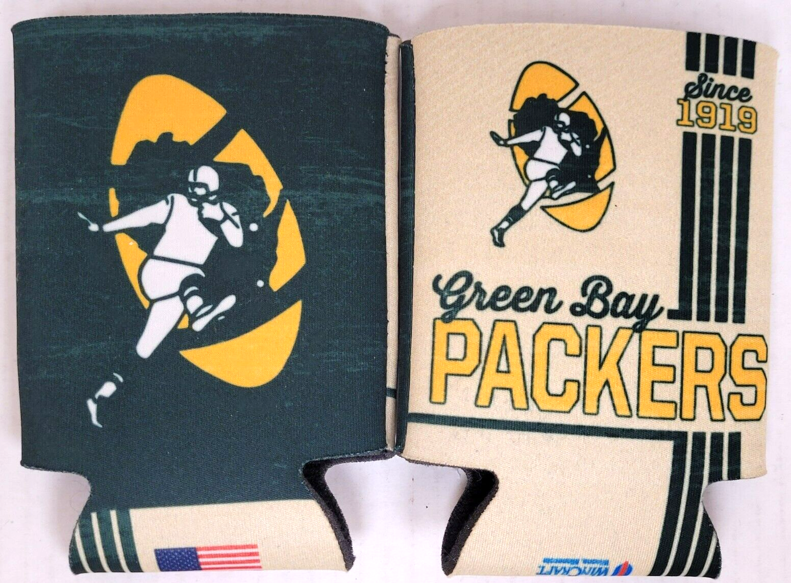 NFL Green Bay Packers - THROWBACK LOGO - Can Cooler, Koozie, NEW (Set ...