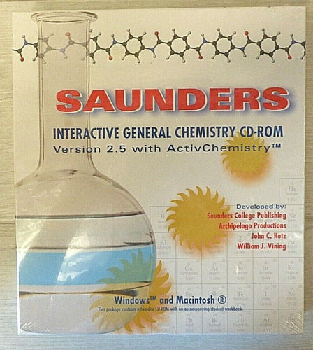 SAUNDERS Interactive General Chemistry CD-ROM Version 2.5 | 1999 Brand ...