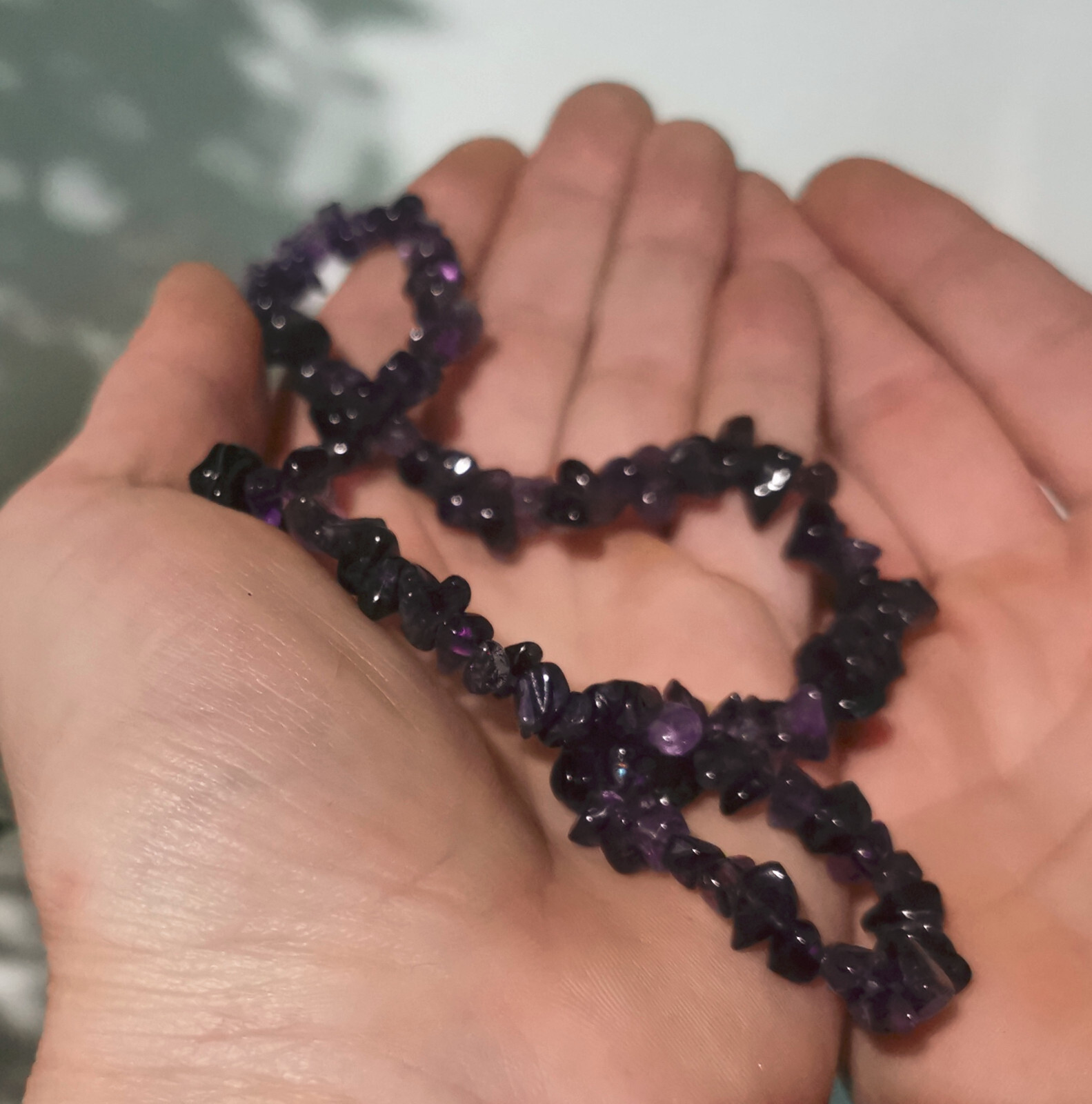 COLLIER pierres naturelles Amethyste # frais de port GRATUIT # | eBay