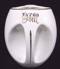 Vintage Vat 69 Gold Classic Light Pub Jug Pitcher White Gold Trim Inset ...