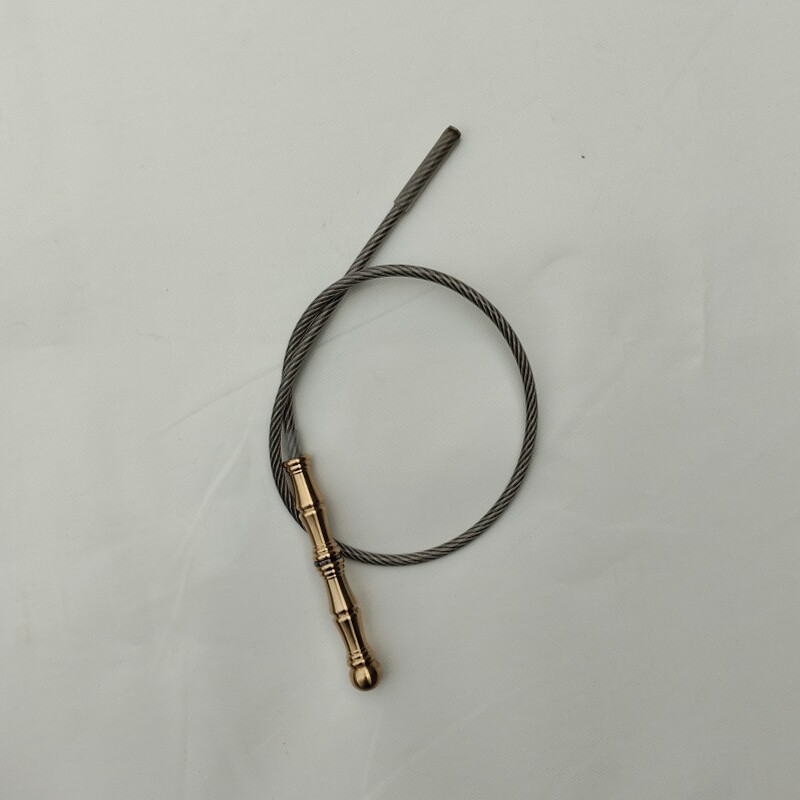 75CM Whip Brass Handle Steel Wire Whip 1 PC Whip Outdoor EDC Tool | eBay