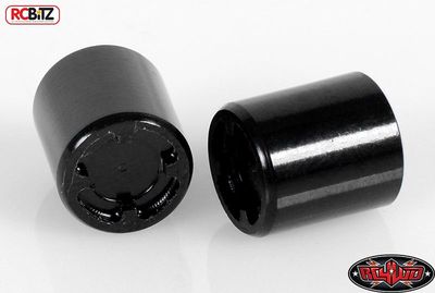 Scale Rear Hubs V2 Pair BLACK metal Replaces wheel nut RC4WD Z-S1266 RC ...