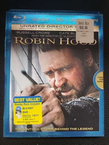 Robin Hood (Blu-ray DVD, 2010, 2-Disc Special Unrated) Includes digital ...