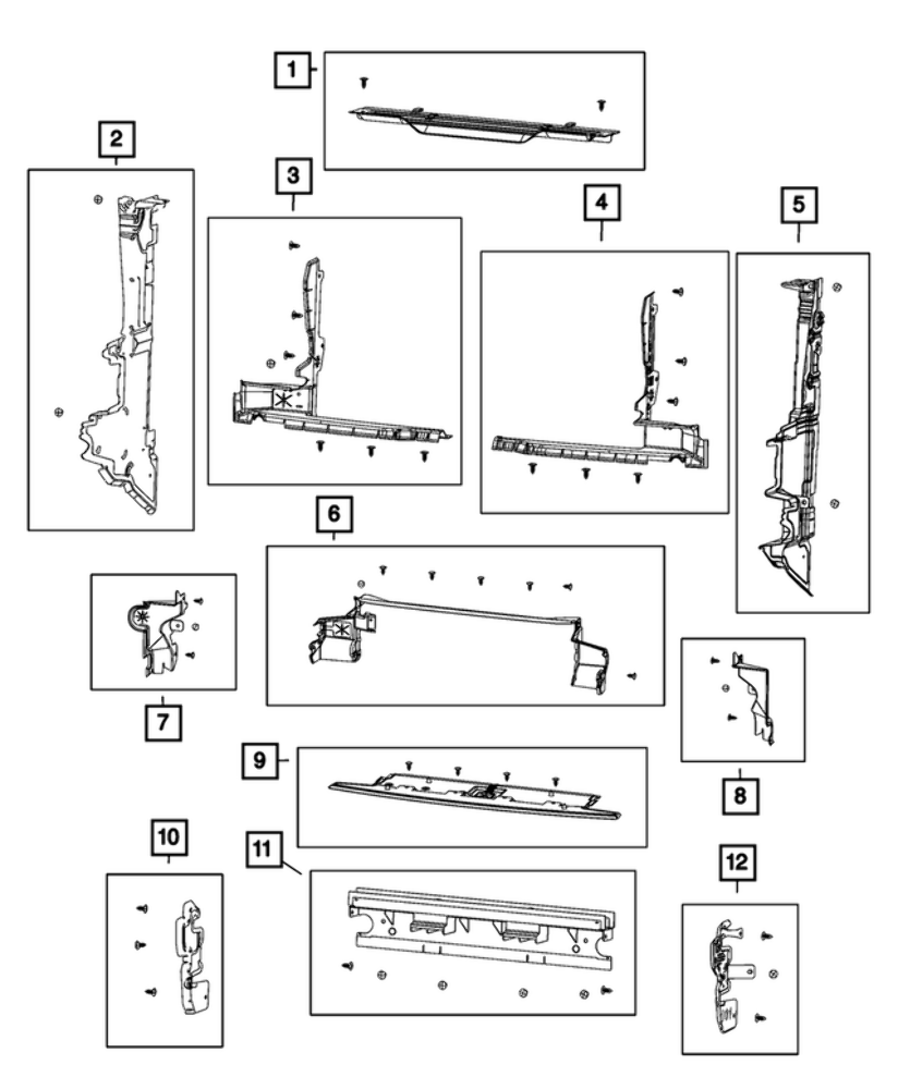 New Genuine Mopar Seal Radiator Side Air 2022-2023 OE 68517495AA | eBay