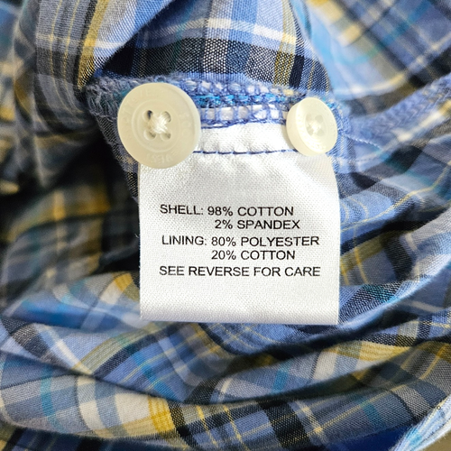 SCOTTeVEST Ozark Plaid Lake Blue Long Sleeve 5 Pocket Button Down Shirt ...