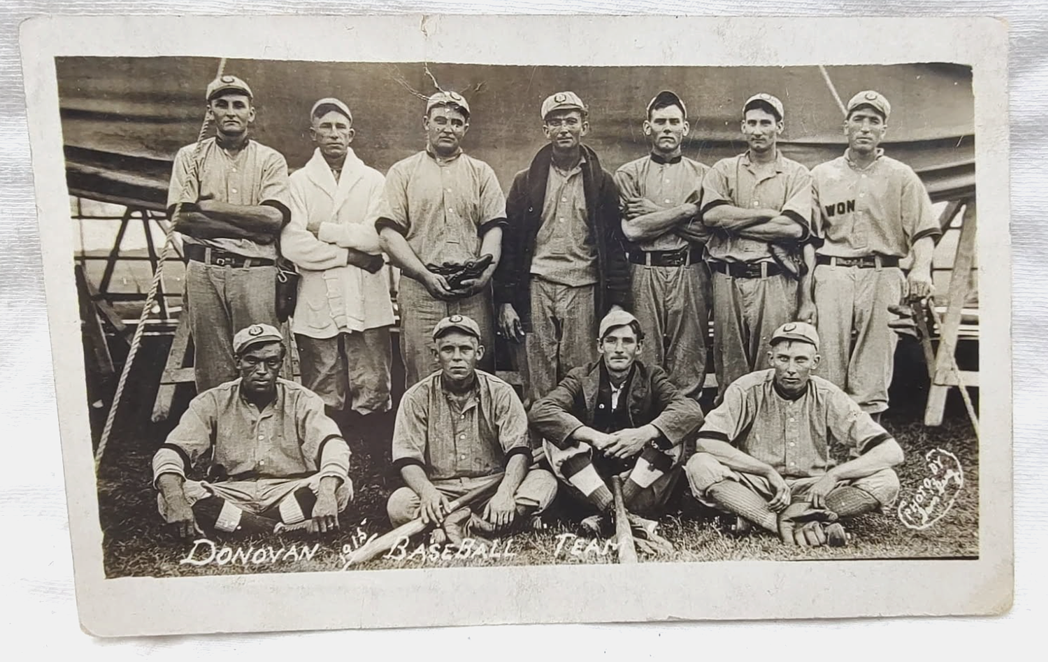 1915 Donovan Illinois Baseball Team RPPC photo by Sam Berg | eBay