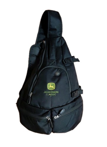 John Deere Classic Golf Sling Backpack Chest Pack Black Embroidered ...