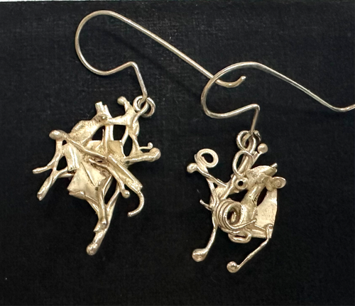 Vintage Unique Abstract Earrings MARKED 925 Sterling Silver Jewelry Lot HU | eBay