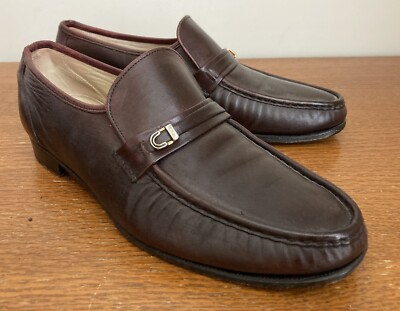 Florsheim Imperial COMO Men's Loafers 9 D Brown Mahogany Leather Moc ...