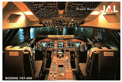 JAL Japan Airlines Boeing 747-400 Interior Cockipit Airline Issued ...