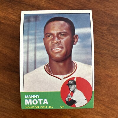 1963 Topps Baseball Manny Mota Houston Colts Card #141 | eBay
