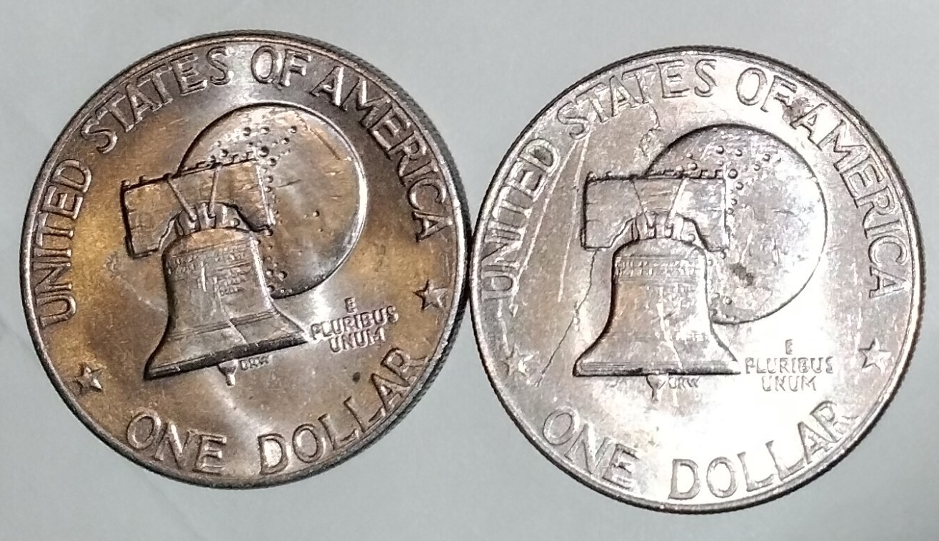 1776-1976 Eisenhower Liberty Bell Moon Silver One Dollar US ...