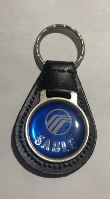 Vintage Mercury Sable Automobile Leather Key Chain Fob Black Leather ...