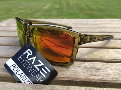 RAZE Eyewear Sunglasses Journey Polarized Green Mirrored Smoke Lens ...